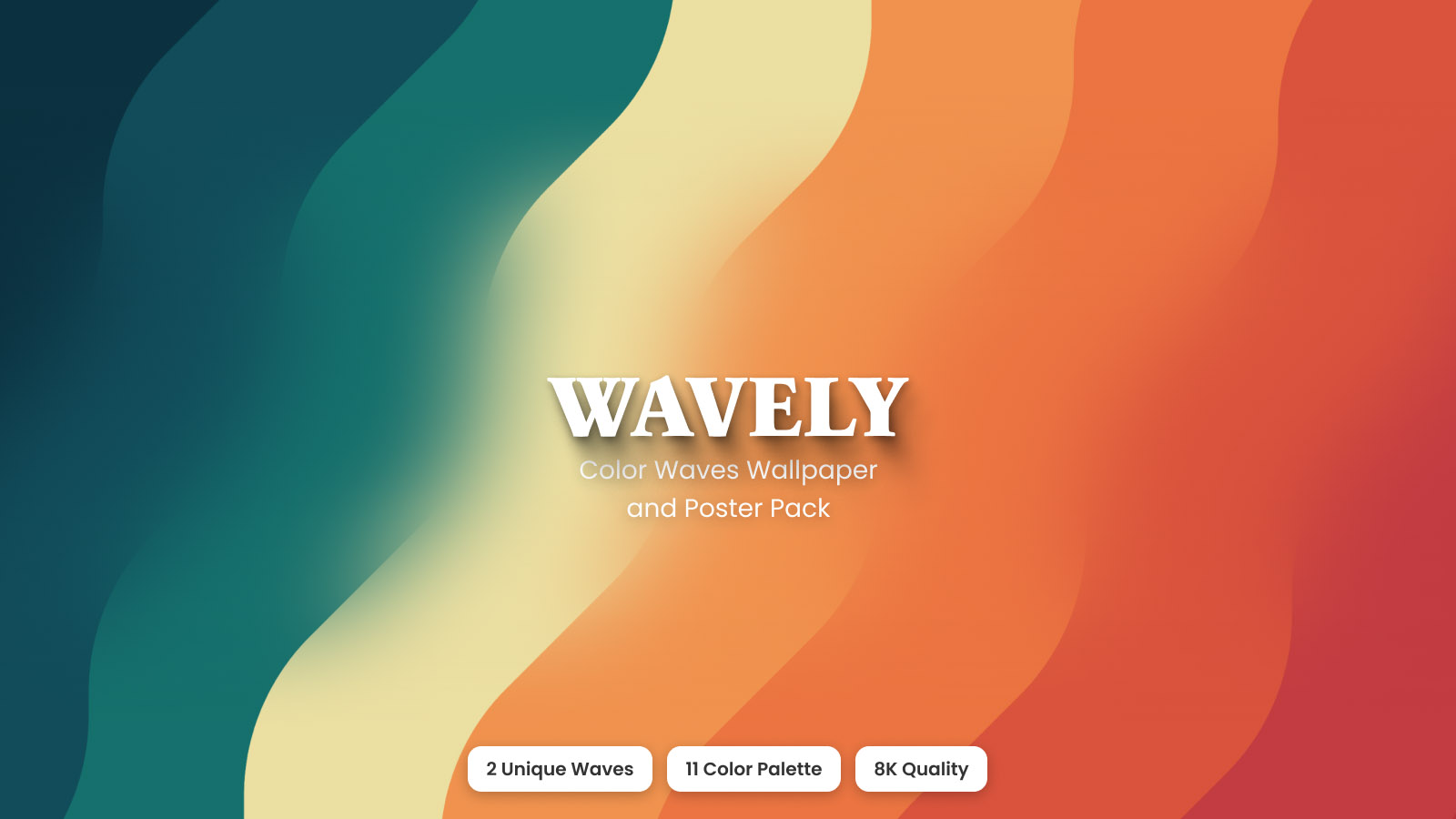 Wavely - Color Waves Wallpaper & Poster Pack