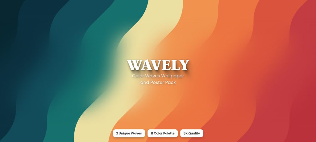 Wavely - Color Waves Wallpaper & Poster Pack