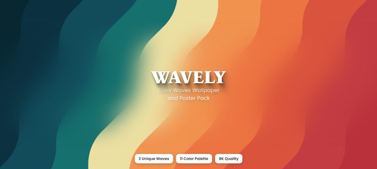 Wavely - Color Waves Wallpaper & Poster Pack